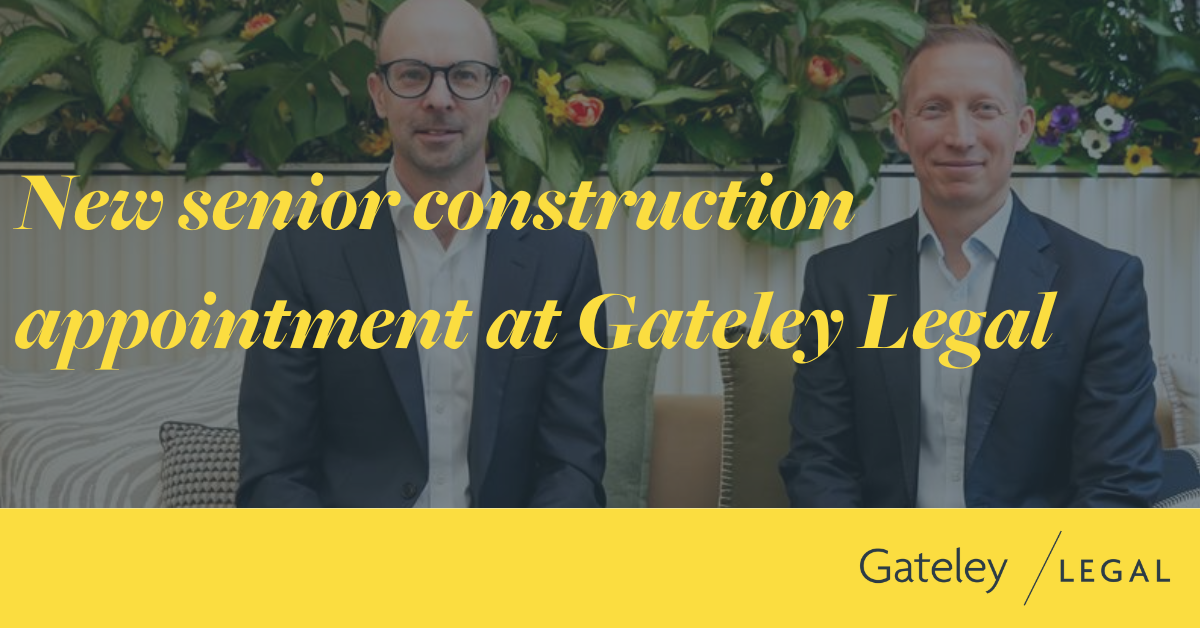 New senior construction appointment at Gateley Legal - Gateley