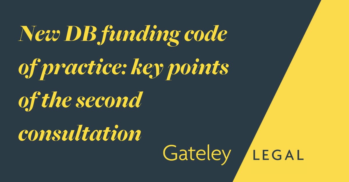 New DB funding code of practice: key points of the second consultation ...