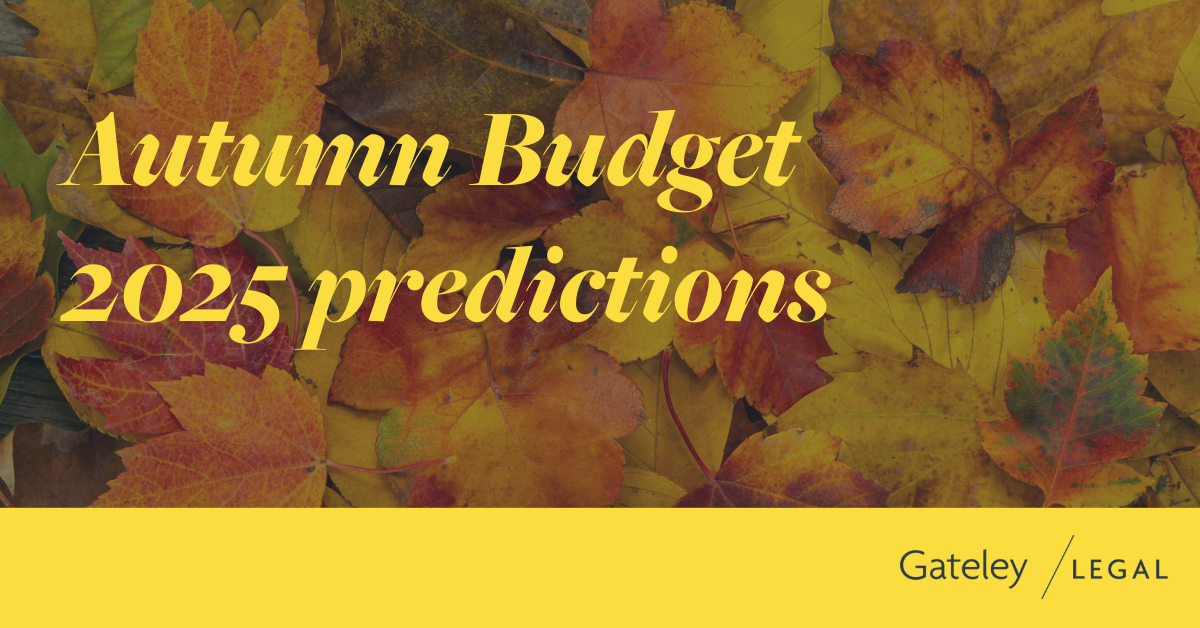 Autumn Budget 2025 predictions - Gateley
