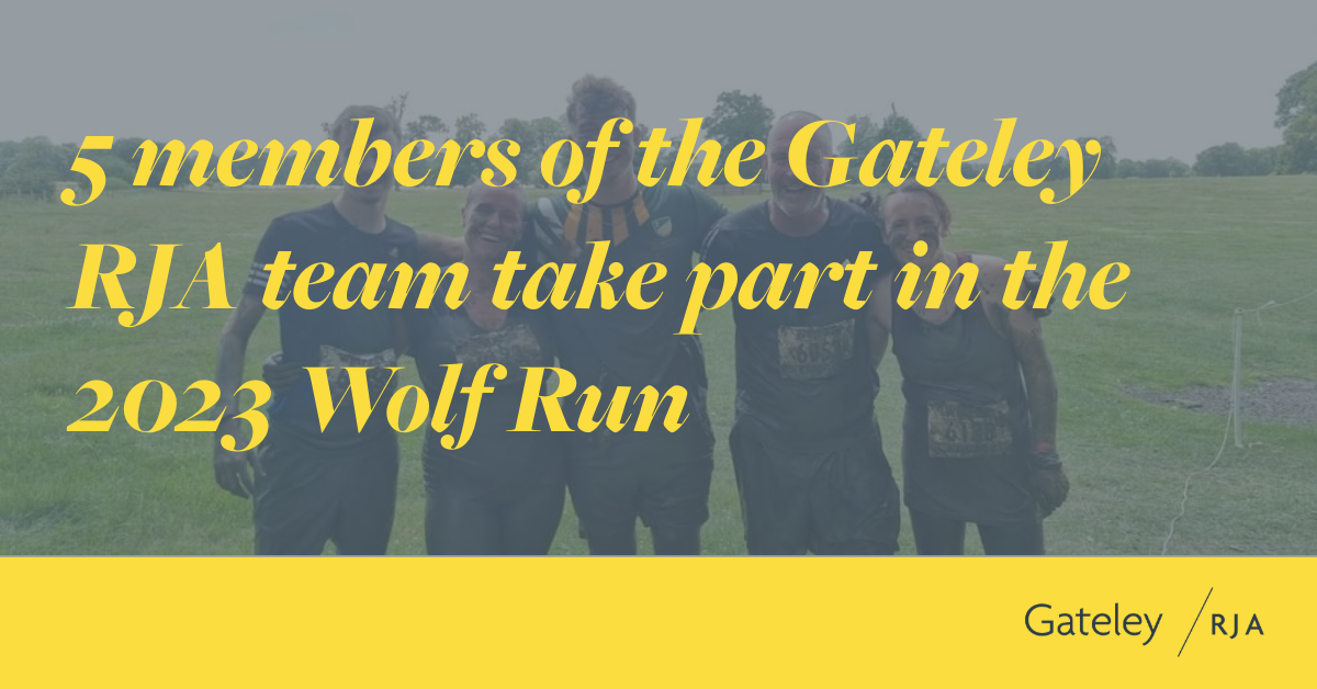 5 members of the Gateley RJA team take part in the 2023 Wolf Run - Gateley
