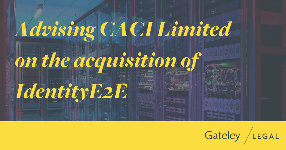 Advising CACI Limited on the acquisition of IdentityE2E - Gateley