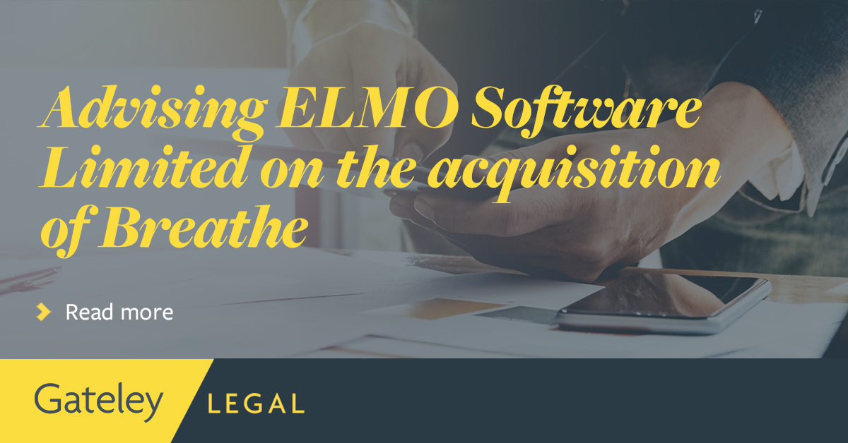 ELMO Software Limited’s acquisition of Breathe - Gateley