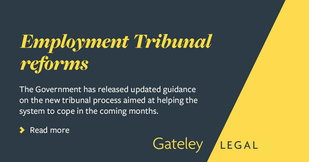 Updated guidance on the new tribunal process - Gateley