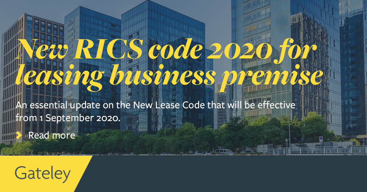 New RICS code 2020 for leasing business premise - Gateley