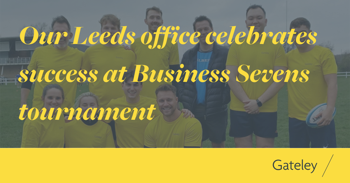 Our Leeds office celebrates success at Business Sevens tournament - Gateley