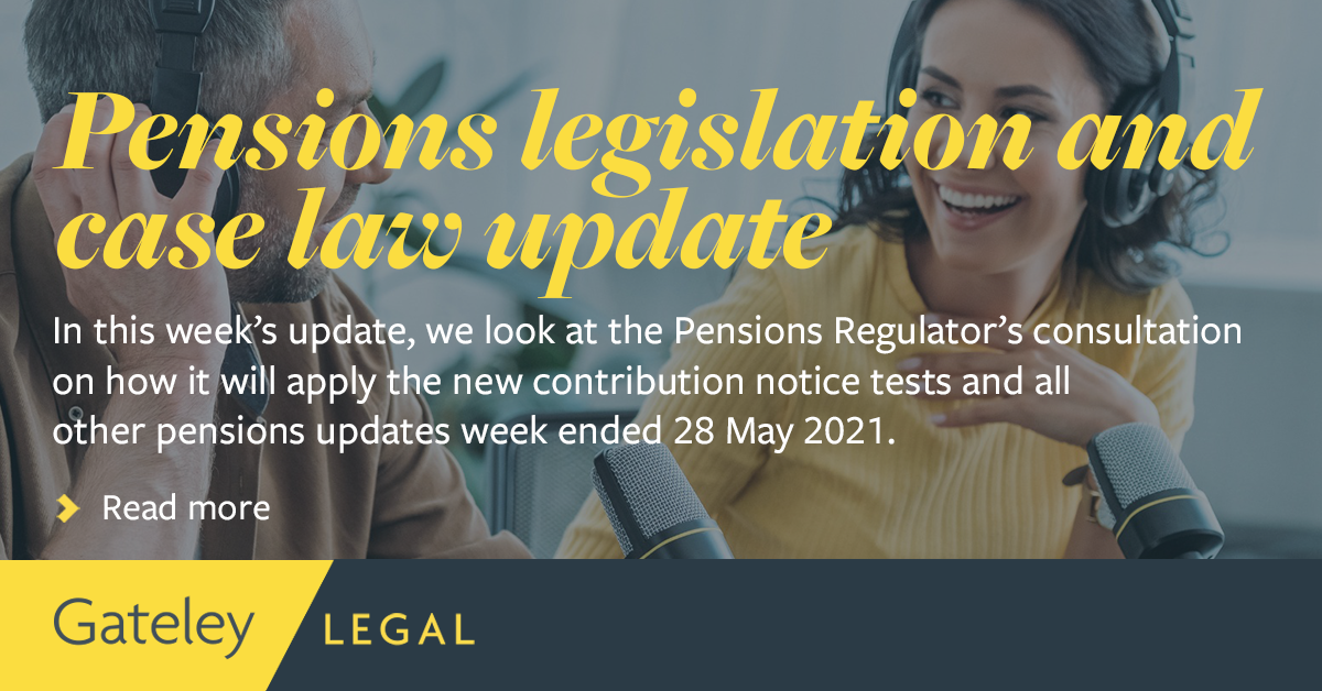 Pensions legislation and case law update: the latest developments week ...