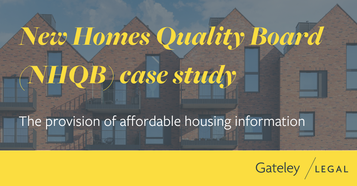 New Homes Quality Board (NHQB) case study: the provision of affordable ...