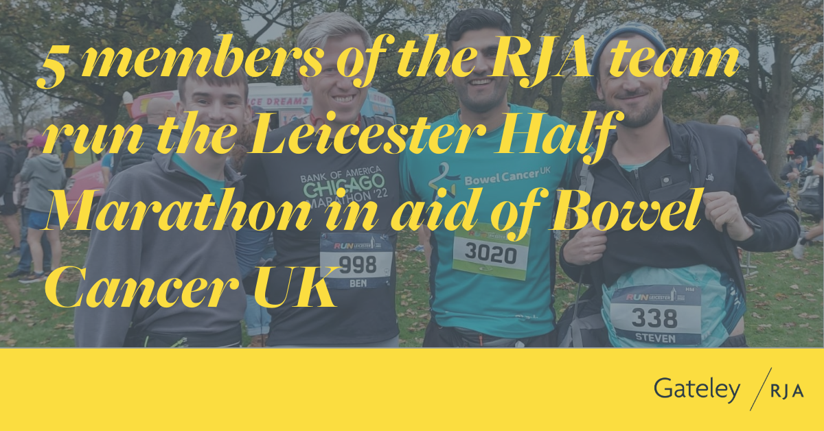 5 members of the RJA team run the Leicester Half Marathon in aid of ...