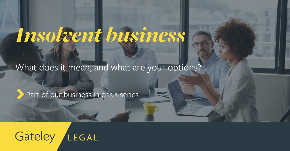 What are the options for an insolvent business? - Gateley