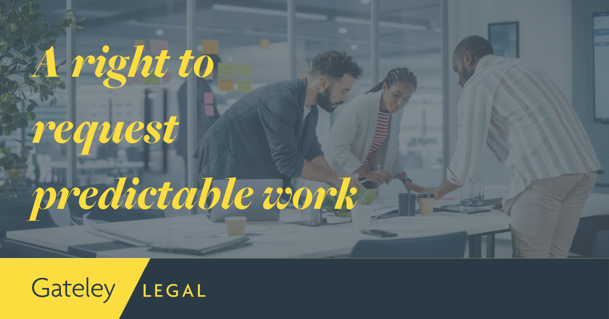 A right to request predictable work - Gateley