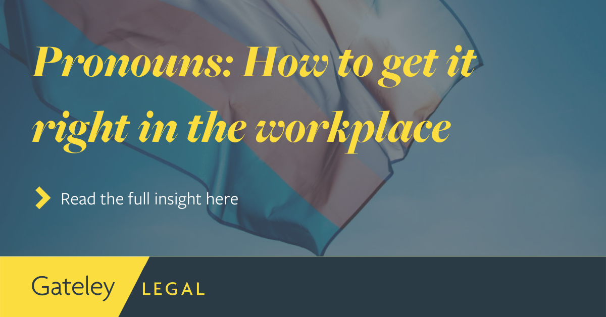 Pronouns: how to get it right in the workplace - Gateley