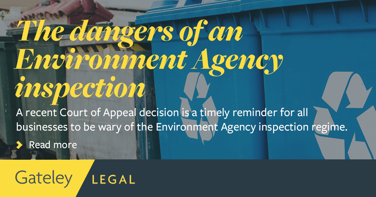 The dangers of an Environment Agency inspection - Gateley