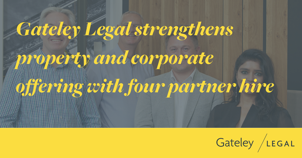 Gateley Legal strengthens property and corporate offering with four ...