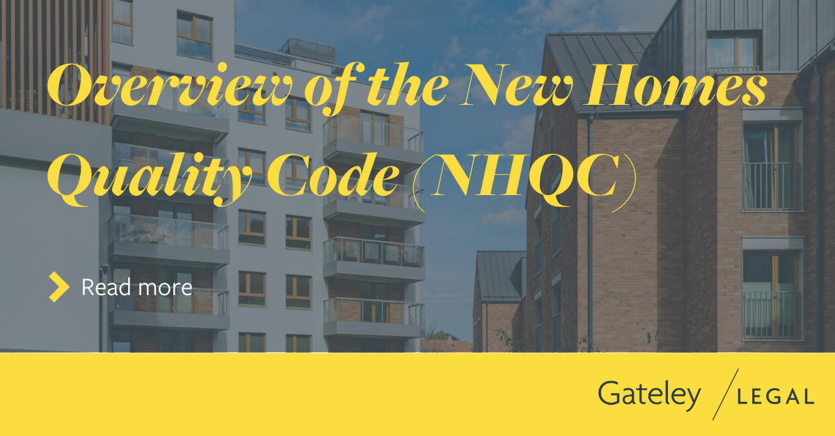 Overview of the New Homes Quality Code (NHQC) - Gateley