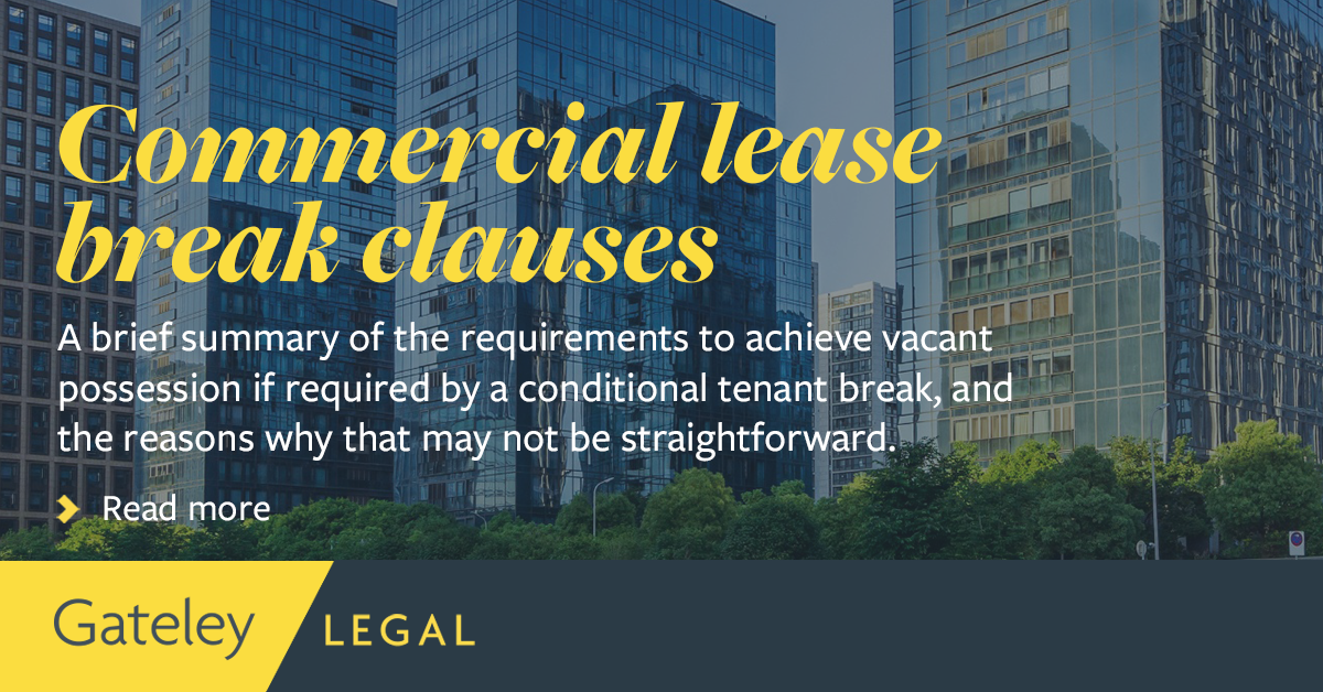 Commercial lease break clauses and the difficulties of vacant ...