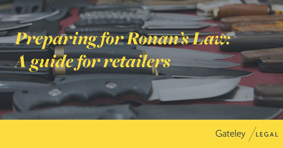 Preparing for Ronan’s Law: A guide for retailers - Gateley