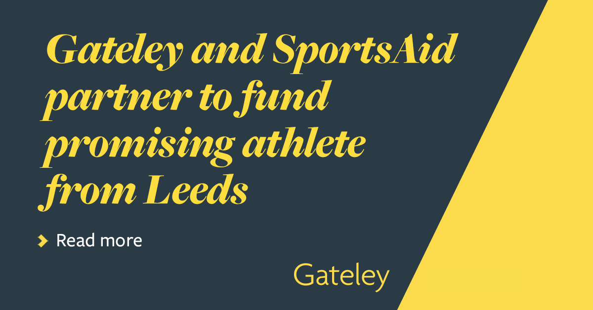 Gateley and SportsAid partner to fund promising athlete from Leeds ...