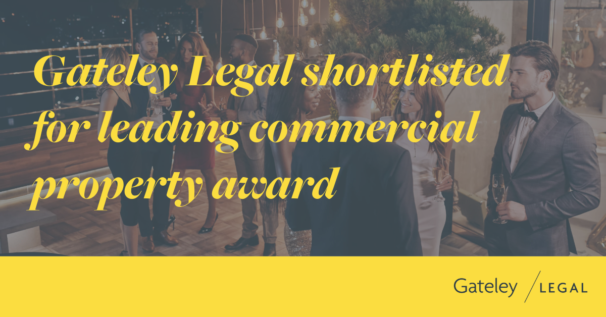 Gateley Legal shortlisted for leading commercial property award - Gateley