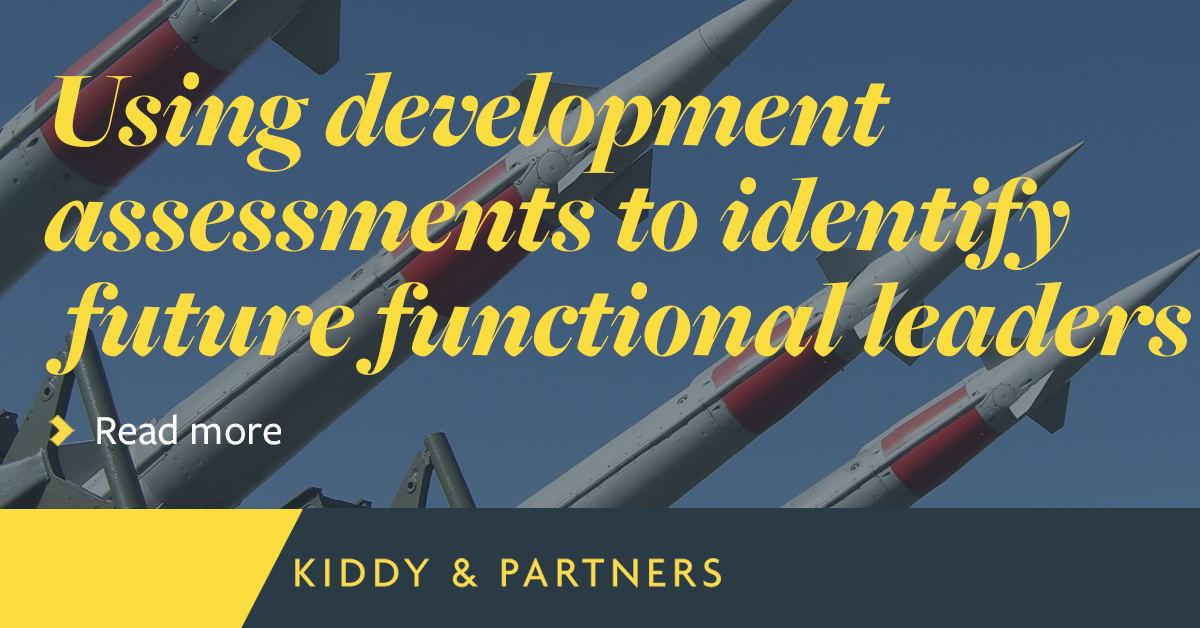 Using development assessments to identify future functional leaders ...
