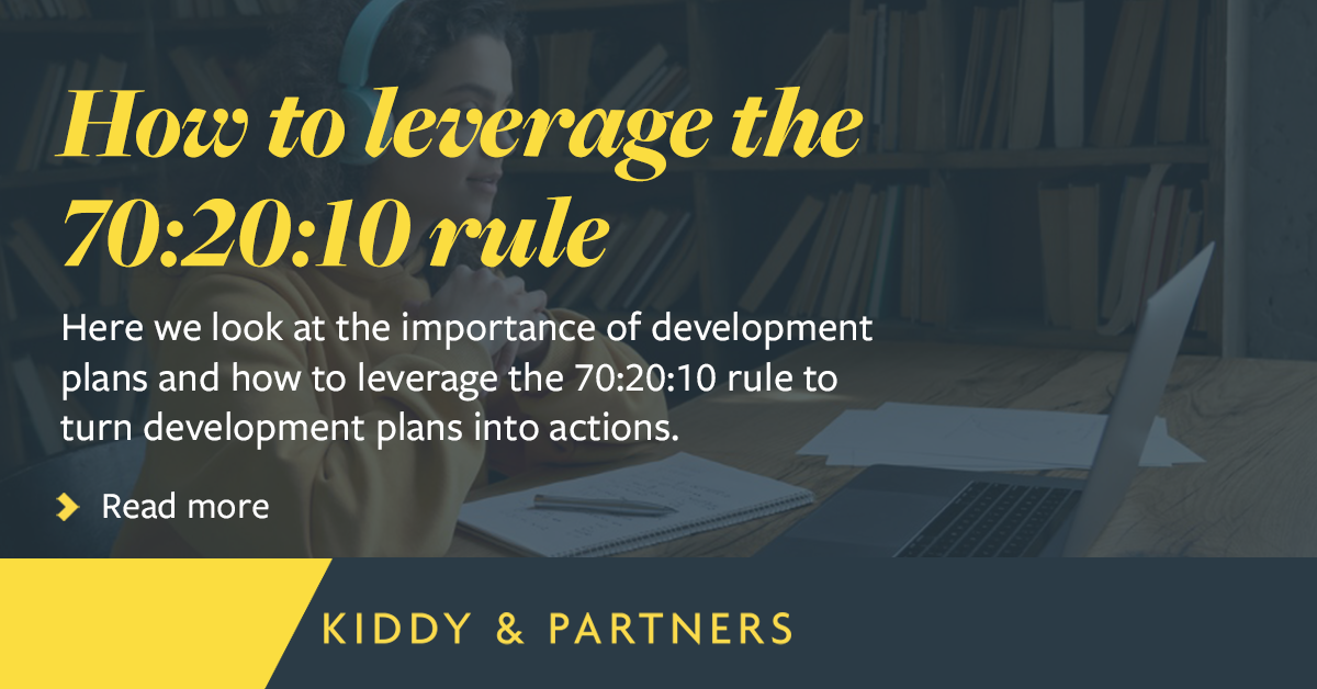 How to leverage the 70:20:10 rule to turn development plans into ...