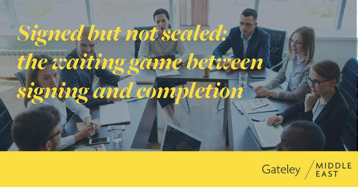 Signed but not sealed: the waiting game between signing and completion ...