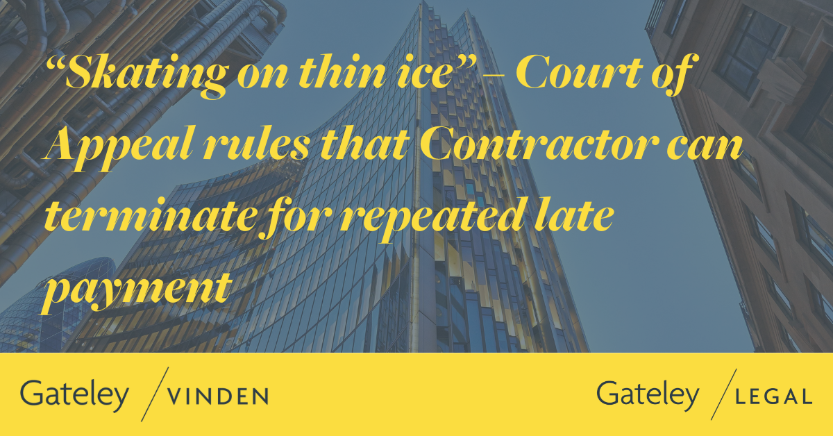 ‘Skating on thin ice’ – Court of Appeal rules that contractor can ...