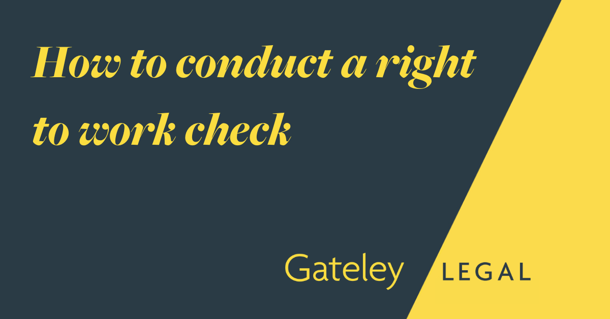 How to conduct a right to work check - Gateley