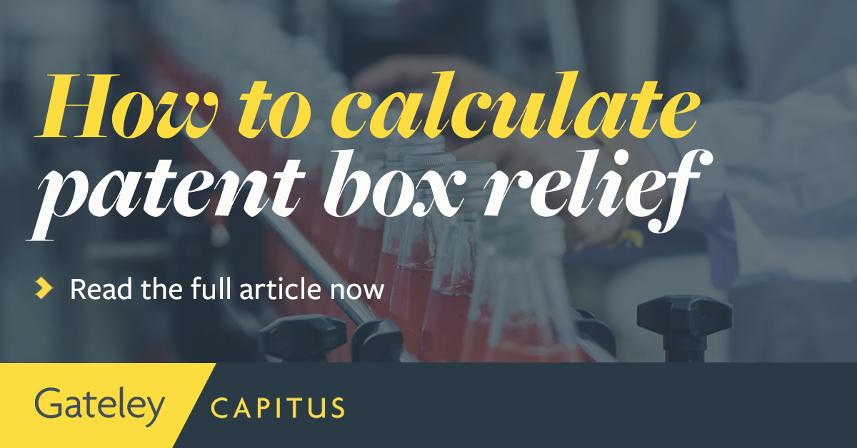 How to calculate patent box relief - Gateley