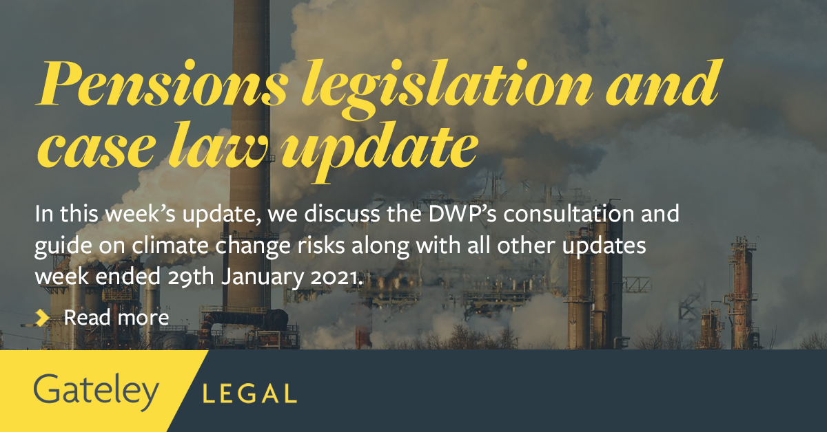 Pensions legislation and case law update: the latest developments week ...