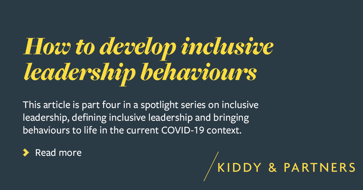 Inclusive leadership: how to develop inclusive leadership behaviours ...