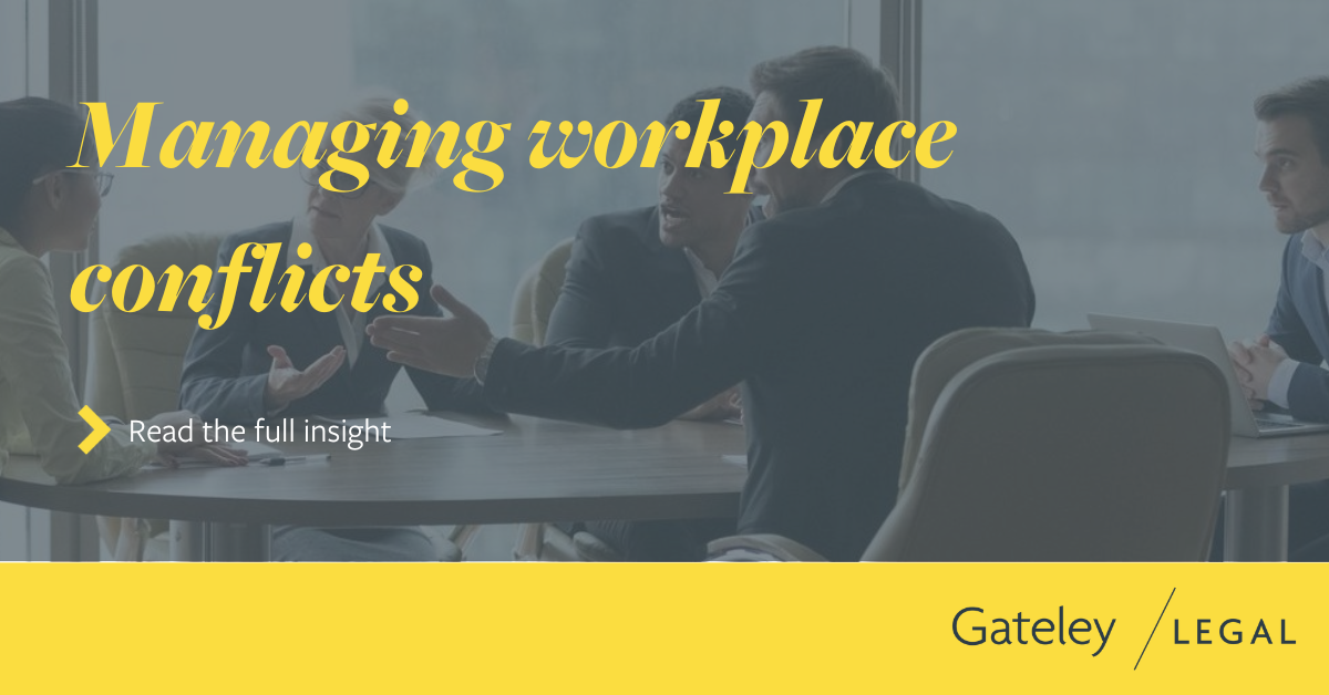 Managing workplace conflicts - Gateley