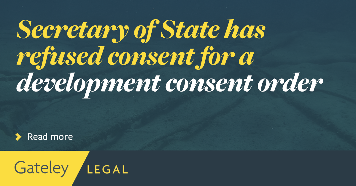 development consent order