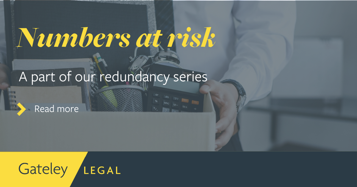 Redundancy series: Numbers at risk - Gateley