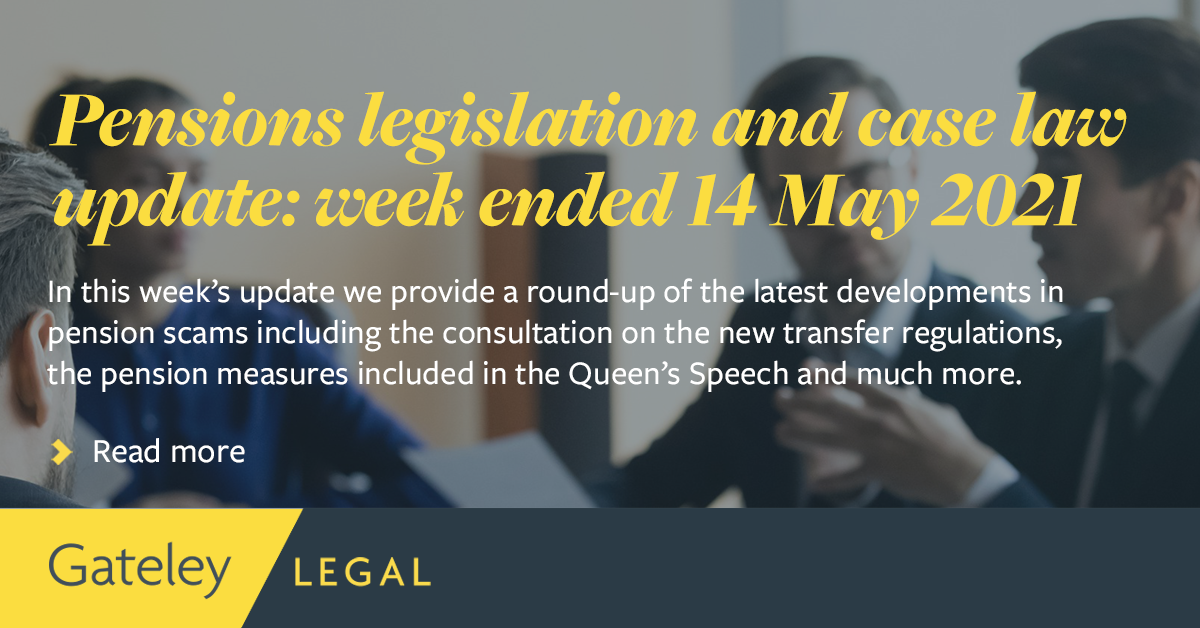 Pensions legislation and case law update: the latest developments week ...