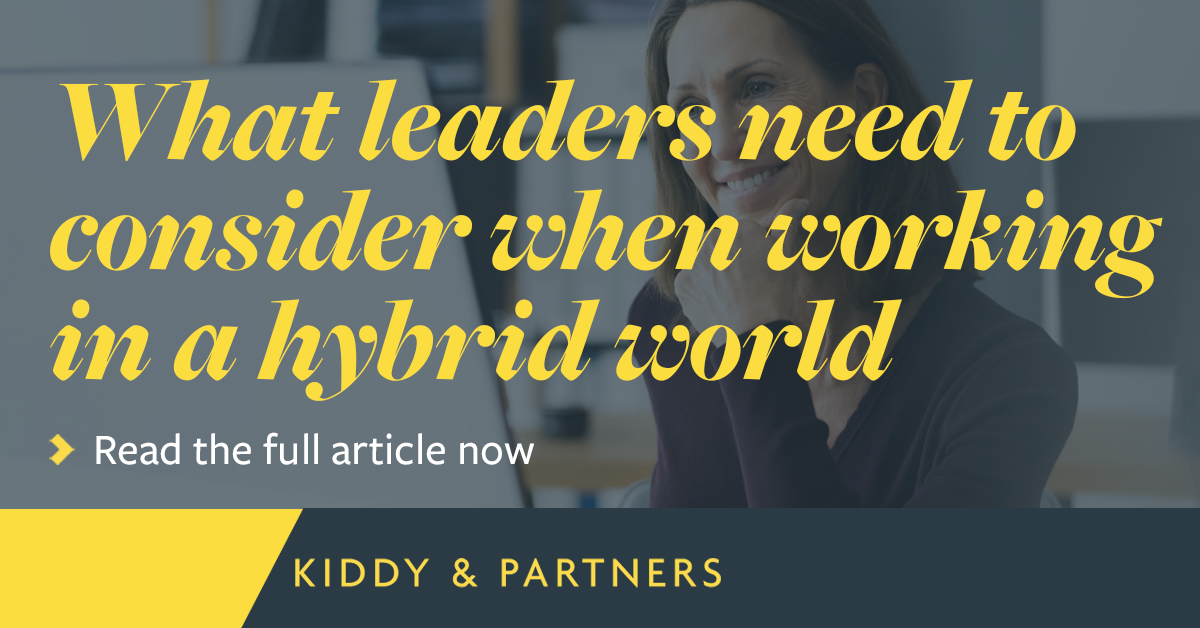 What leaders need to consider when working in a hybrid world - Gateley