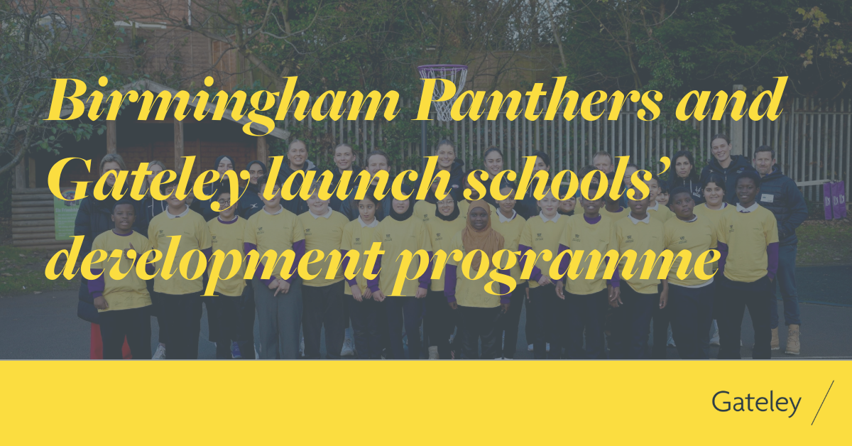 Birmingham Panthers and Gateley launch schools’ development programme - Gateley