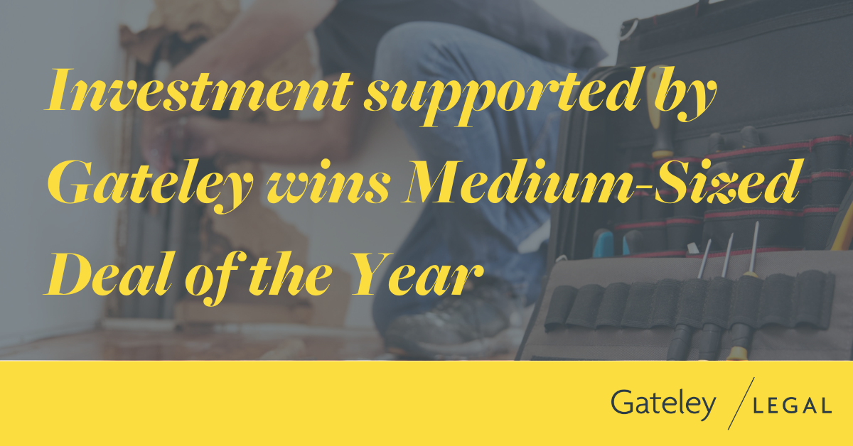 Investment supported by Gateley wins Medium-Sized Deal of the Year ...