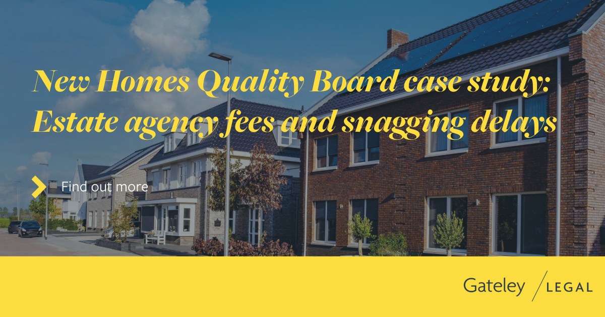 New Homes Quality Board case study: Estate agency fees and snagging ...