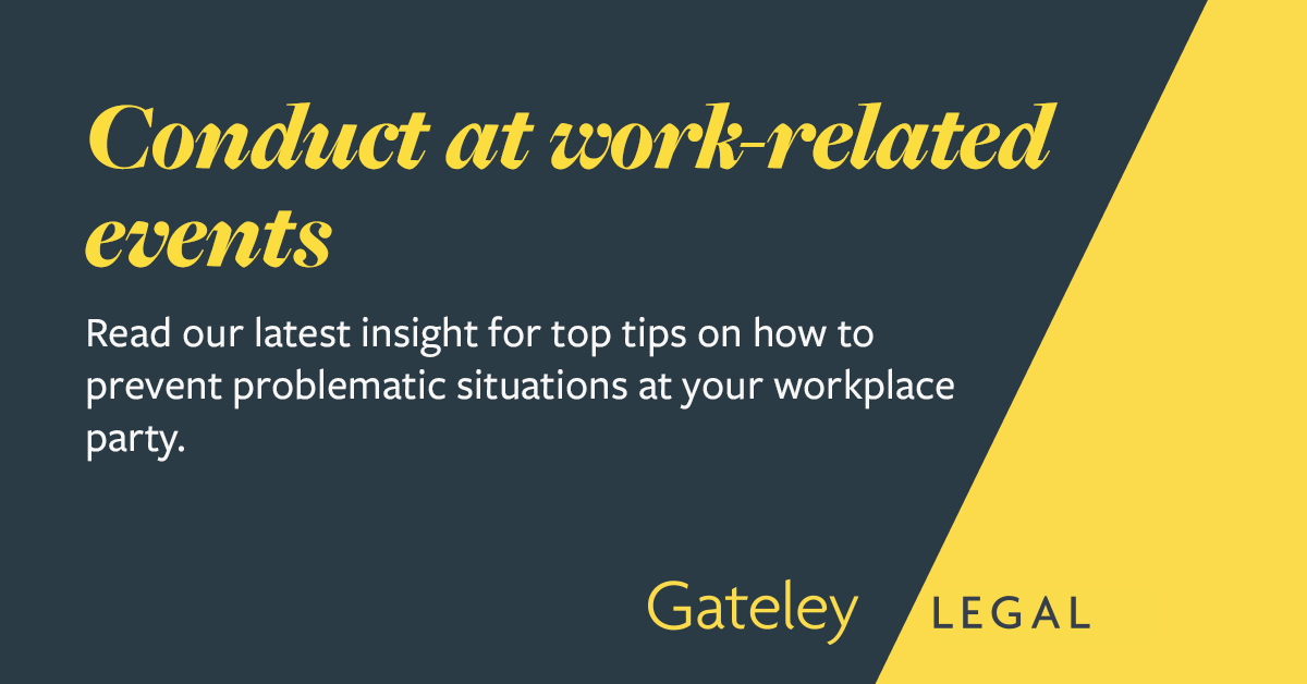 Conduct at work-related events - Gateley